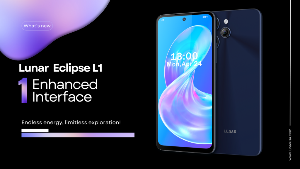 LUNAR Eclipse L1 5G Unlocked Phone, Android 14 Smartphone, 6.79″ FHD+ ...